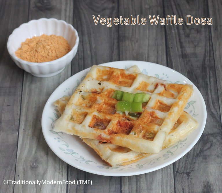 Dosa waffles | Indian style waffle - Traditionally Modern Food