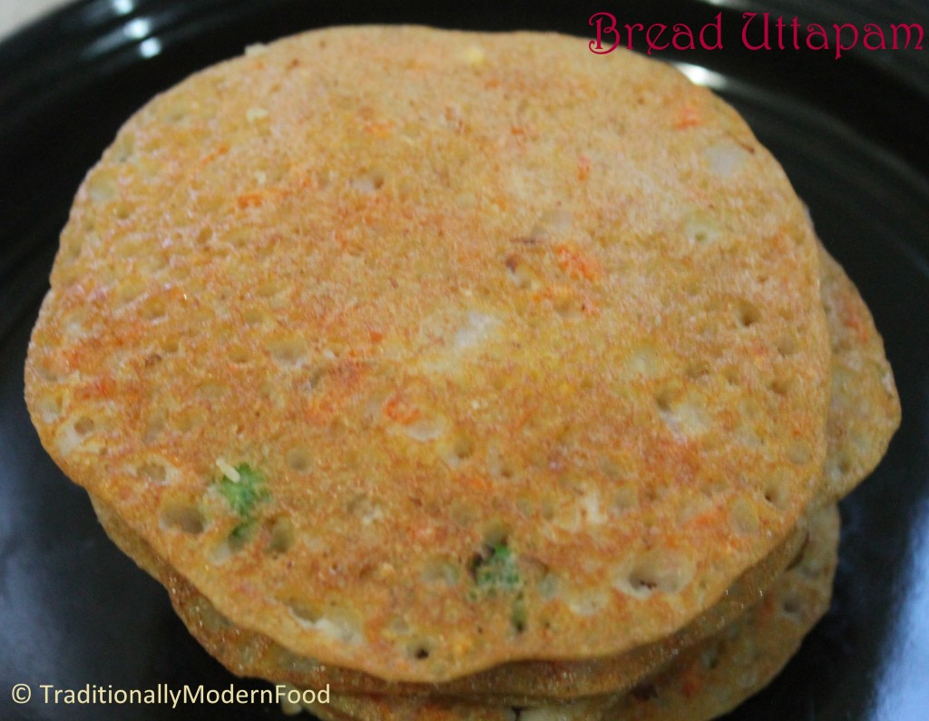 Bread Uthappam | Bread Uttapam | Bread Savory Pancake | Bread Dosa ...