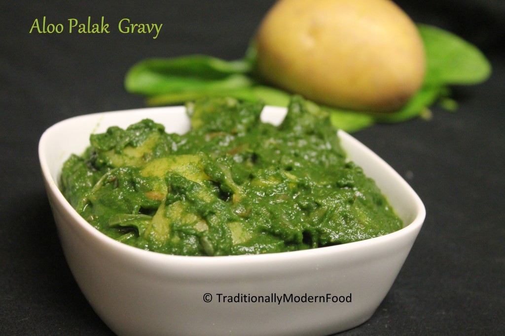 Aloo Palak | Spinach potato curry - Traditionally Modern Food