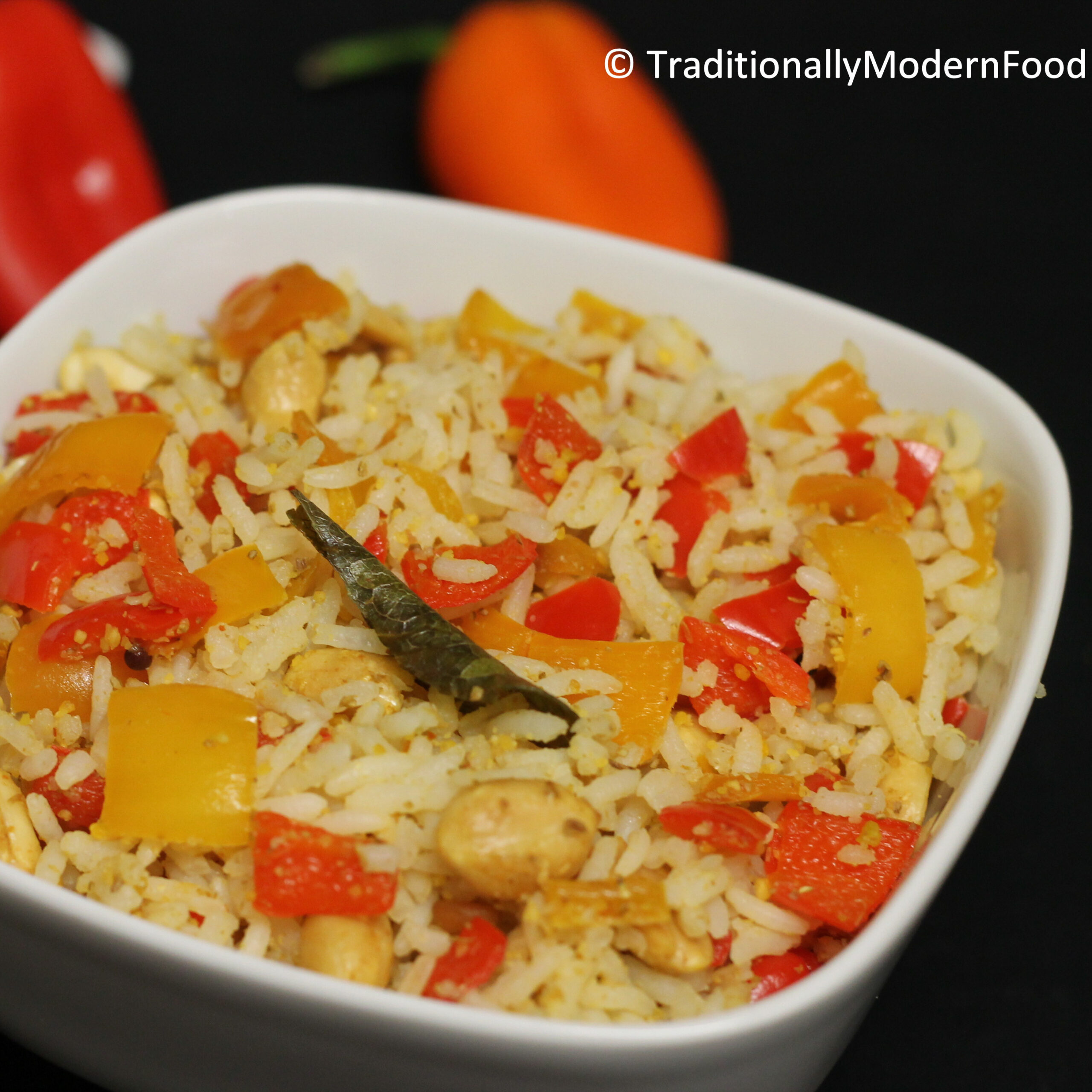 Sweet mini pepper Rice | Bell pepper rice - Traditionally Modern Food