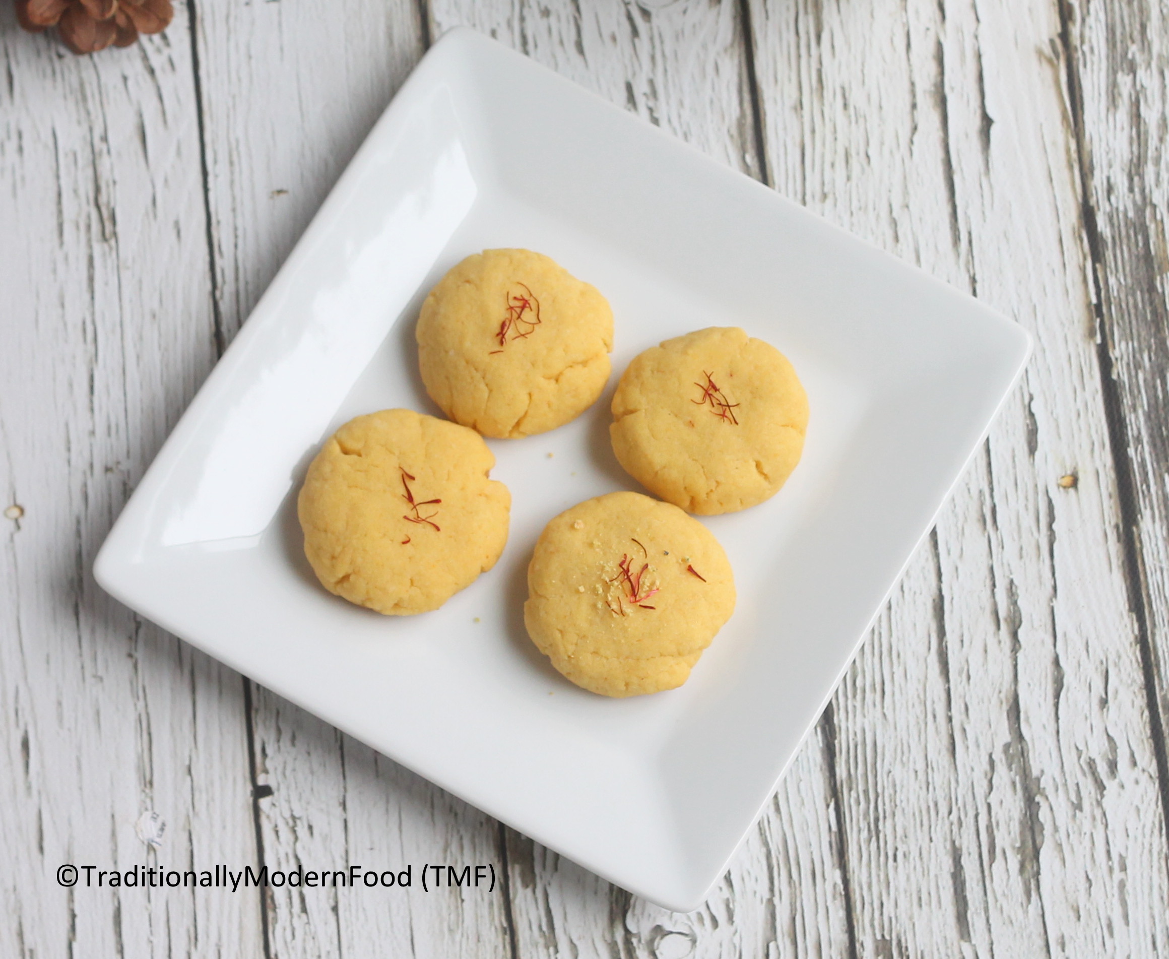 Saffron Cookies - Eggless - Traditionally Modern Food