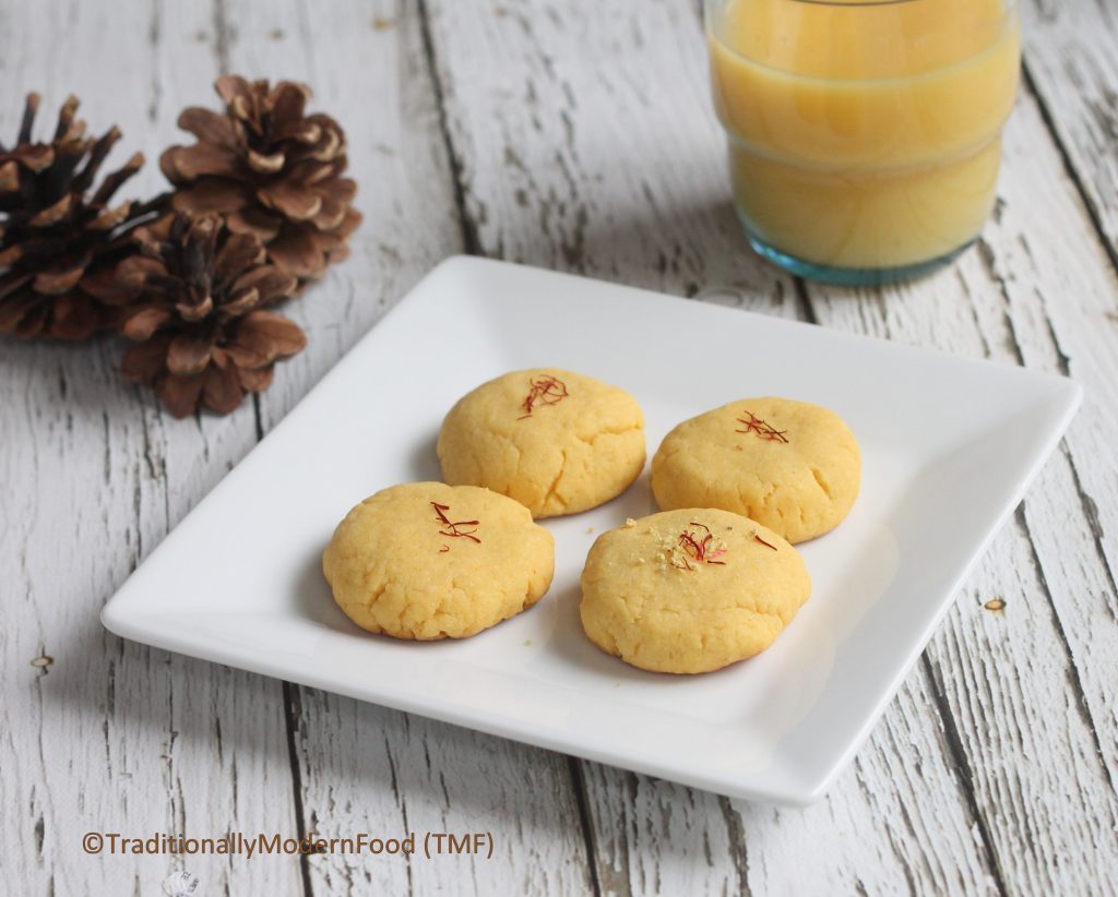 Saffron Cookies – Eggless - Traditionally Modern Food