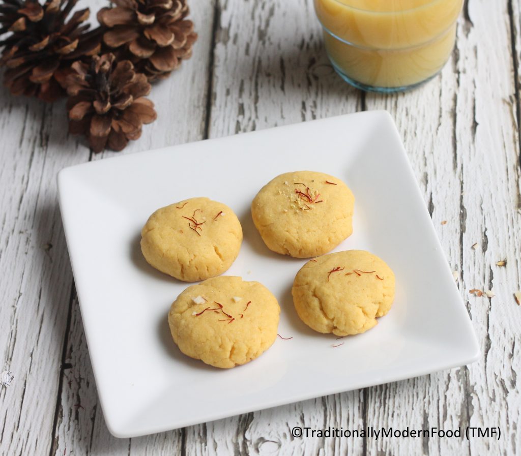 Saffron Cookies – Eggless - Traditionally Modern Food