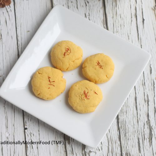 Saffron Cookies – Eggless - Traditionally Modern Food