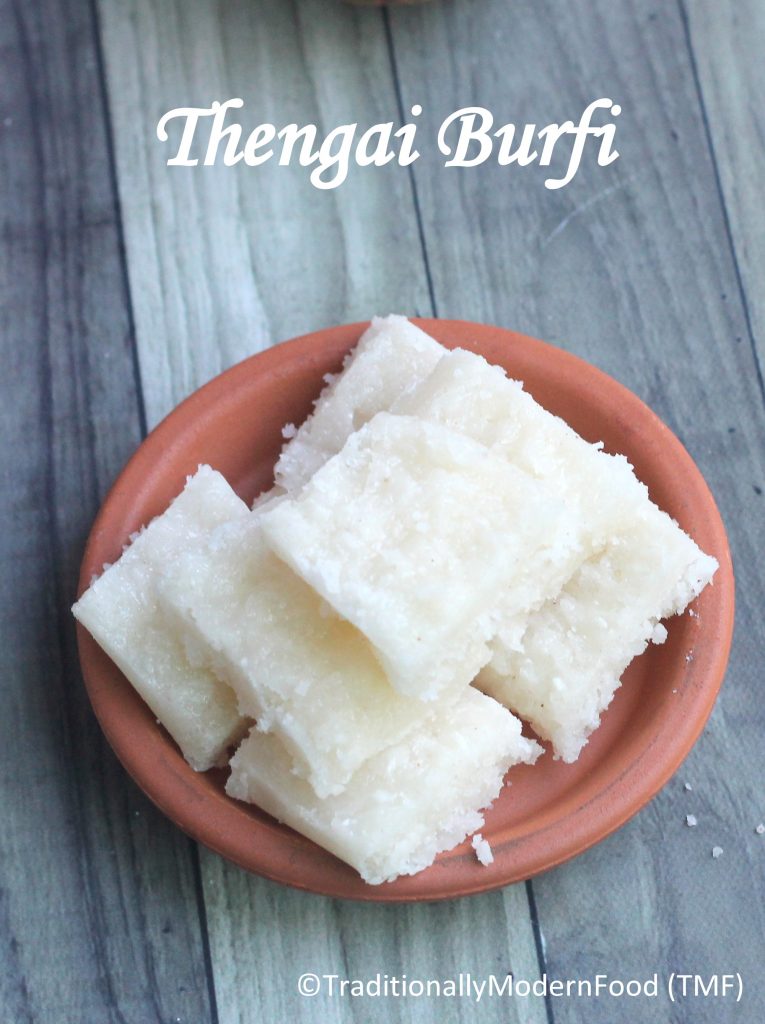 Thengai burfi | Coconut Burfi | Nariyal Burfi with Frozen coconut ...