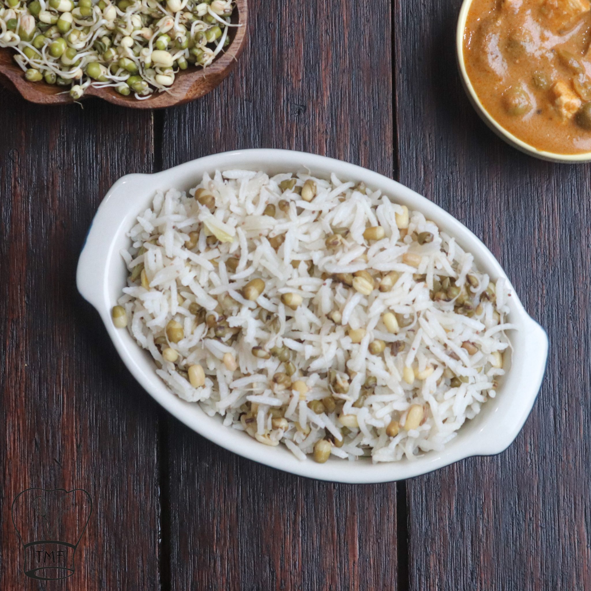 Moong sprouts pulao recipe - Traditionally Modern Food