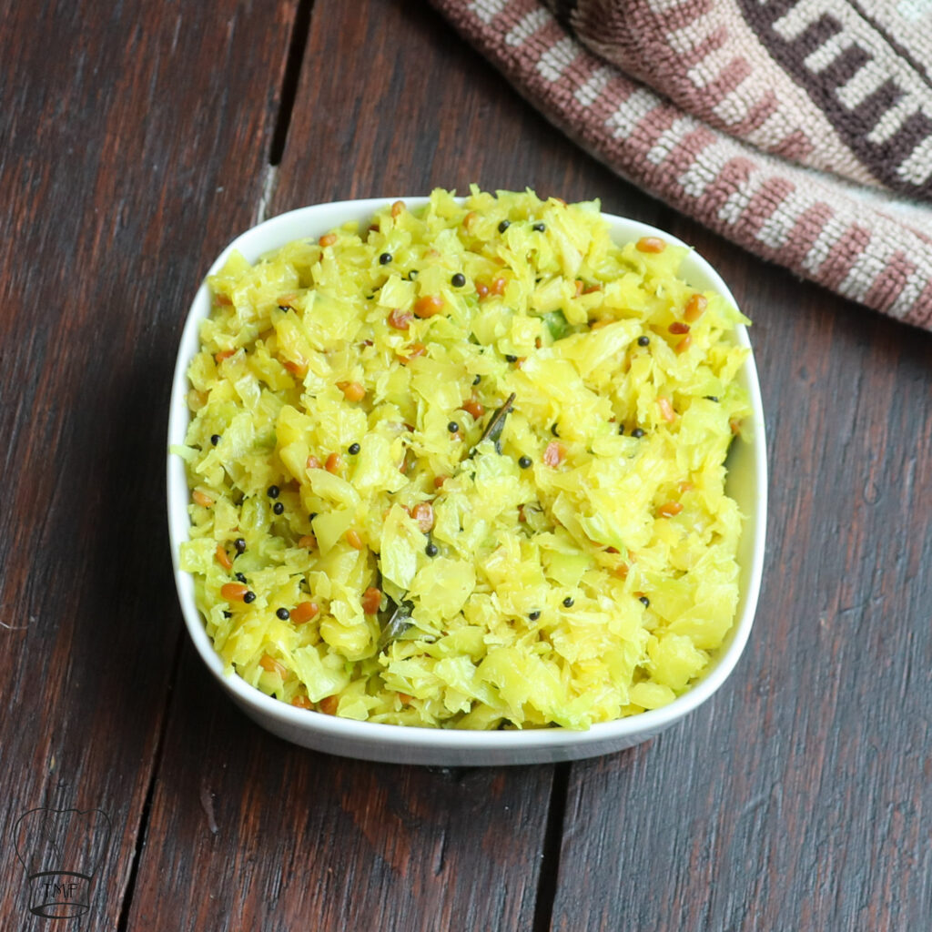Cabbage poriyal | Muttaikose poriyal - Traditionally Modern Food