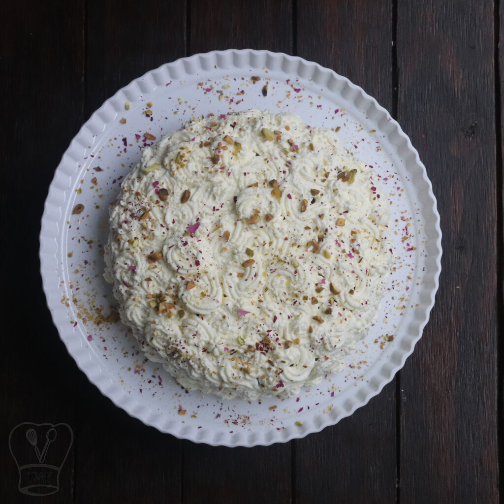 Pistachio cake | Eggless Pista cake - Traditionally Modern Food