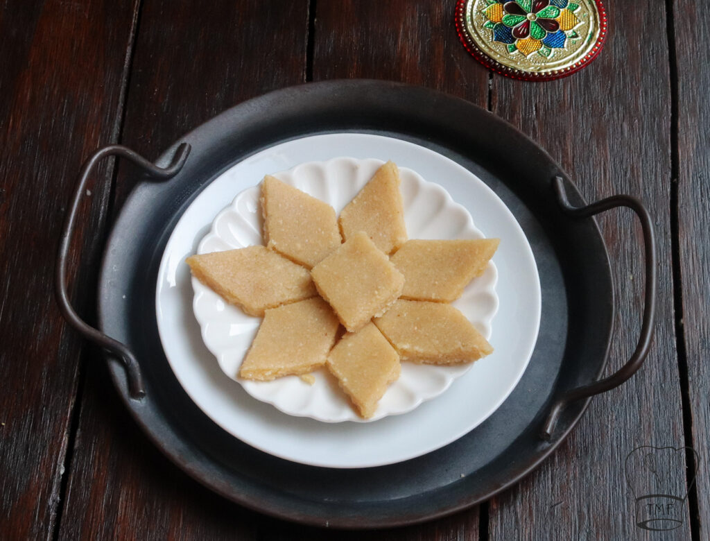 Peanut katli | No cook Peanut katli - Traditionally Modern Food
