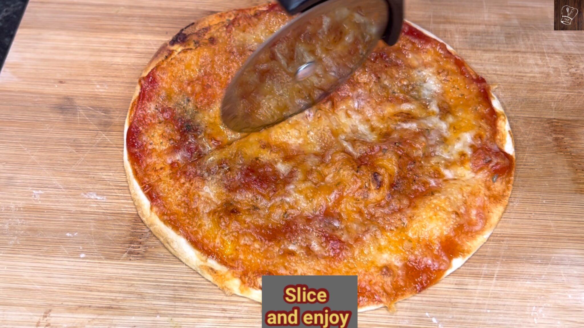 Tortilla pizza - Crispy restaurant style pizza - Traditionally Modern Food