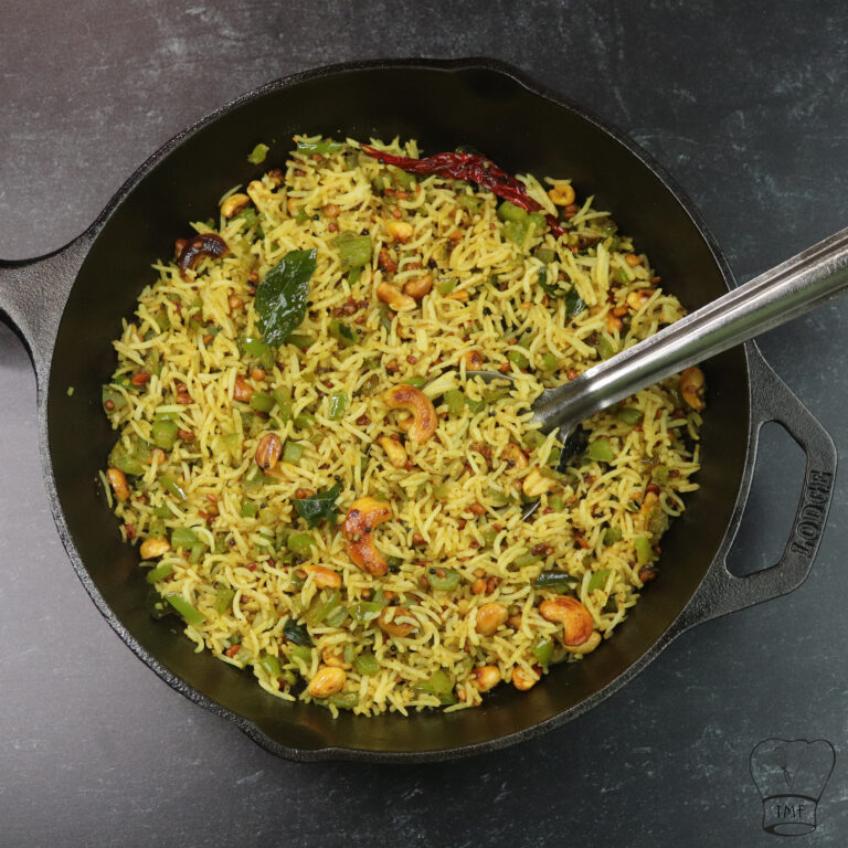 Capsicum rice | bell pepper rice - Traditionally Modern Food