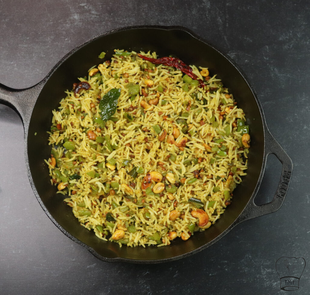 Capsicum rice | bell pepper rice - Traditionally Modern Food