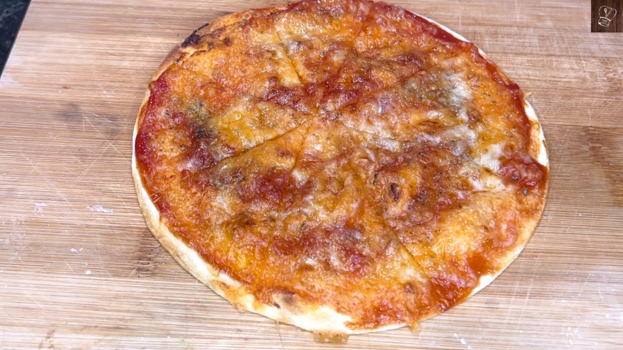 Tortilla pizza - Crispy restaurant style pizza - Traditionally Modern Food