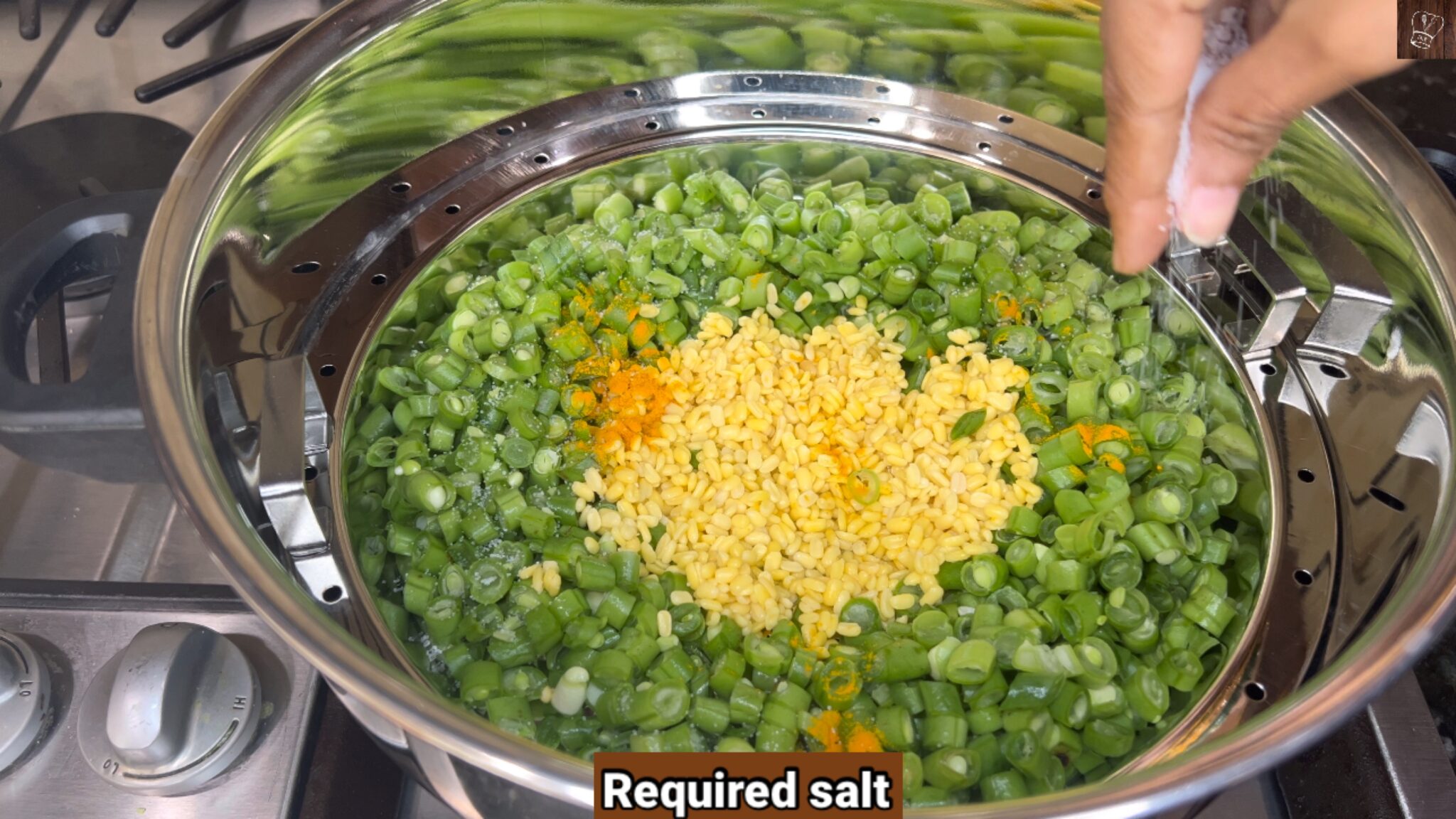 Pasi paruppu beans poriyal - Traditionally Modern Food