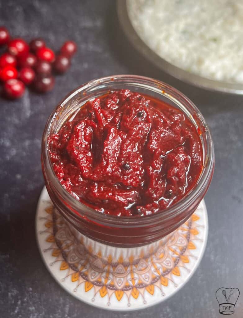 Cranberry pickle | Cranberry oorugai - Traditionally Modern Food