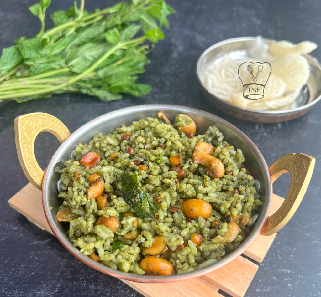 Pudhina sadam | Mint Rice | no onion no garlic - Traditionally Modern Food