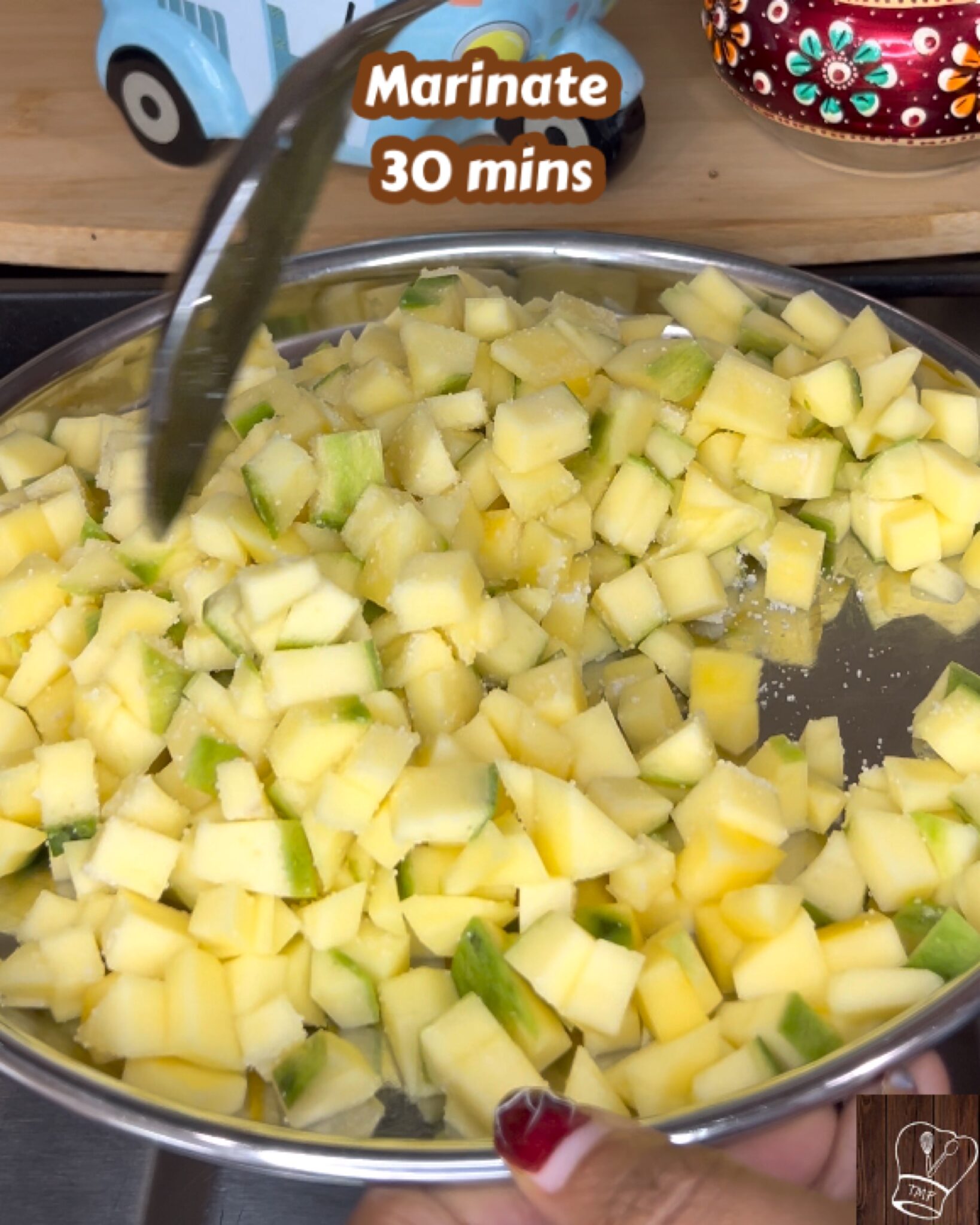 Kerala style Mango pickle | pacha mango Achar - Traditionally Modern Food