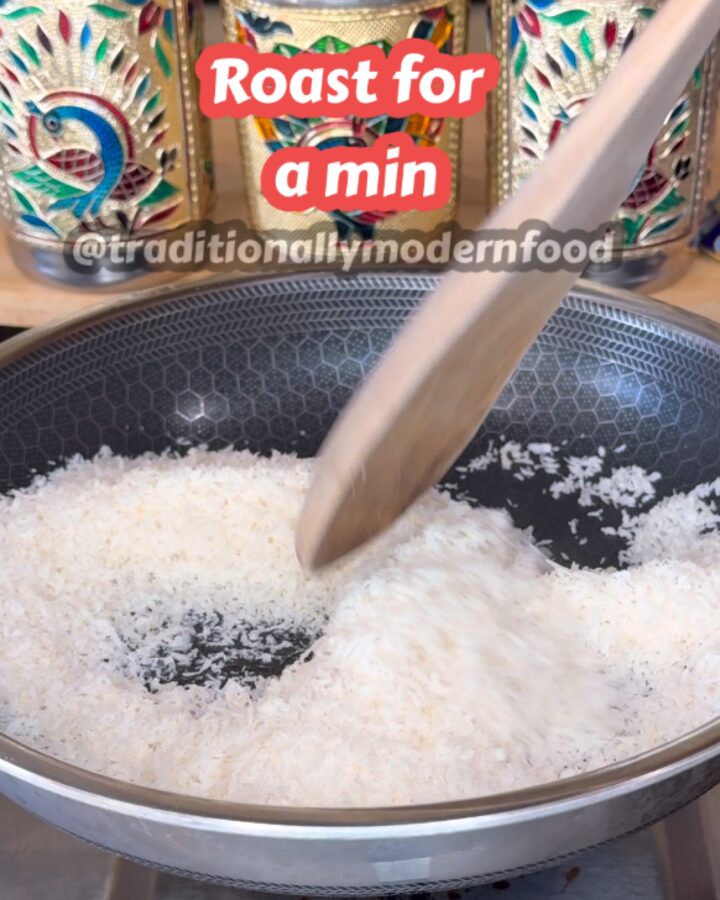 Rose coconut ladoo | coconut rose laddu - Traditionally Modern Food